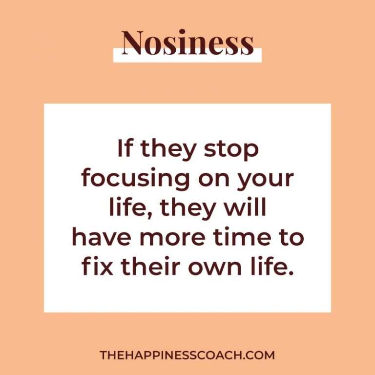 How To Deal With Nosey People - The Happiness Coach