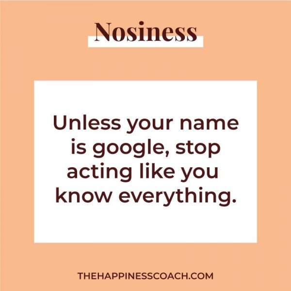 How To Deal With Nosey People - The Happiness Coach