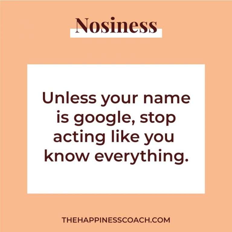 How To Deal With Nosey People - The Happiness Coach