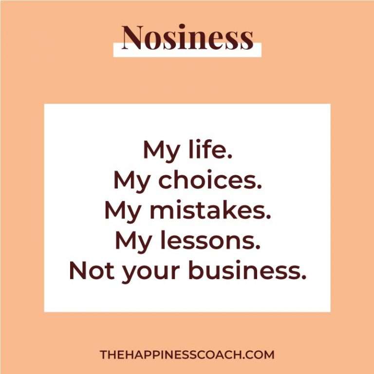 How To Deal With Nosey People - The Happiness Coach
