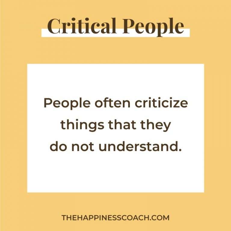 15 Ways To Deal With Critical, Judgemental People - The Happiness Coach